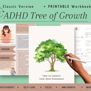 Tree of Growth Workbook - A Personalized ADHD Journal for Emotional ...