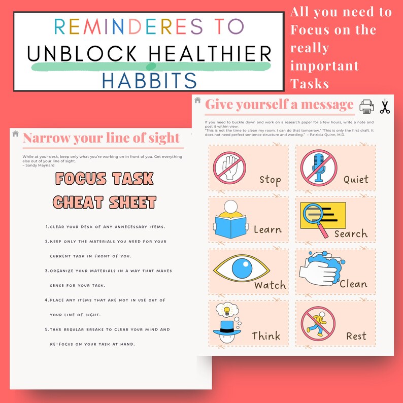 NEURODIVERGENT BLOCK Planner - Printable and Digital ADHD Journal for ...