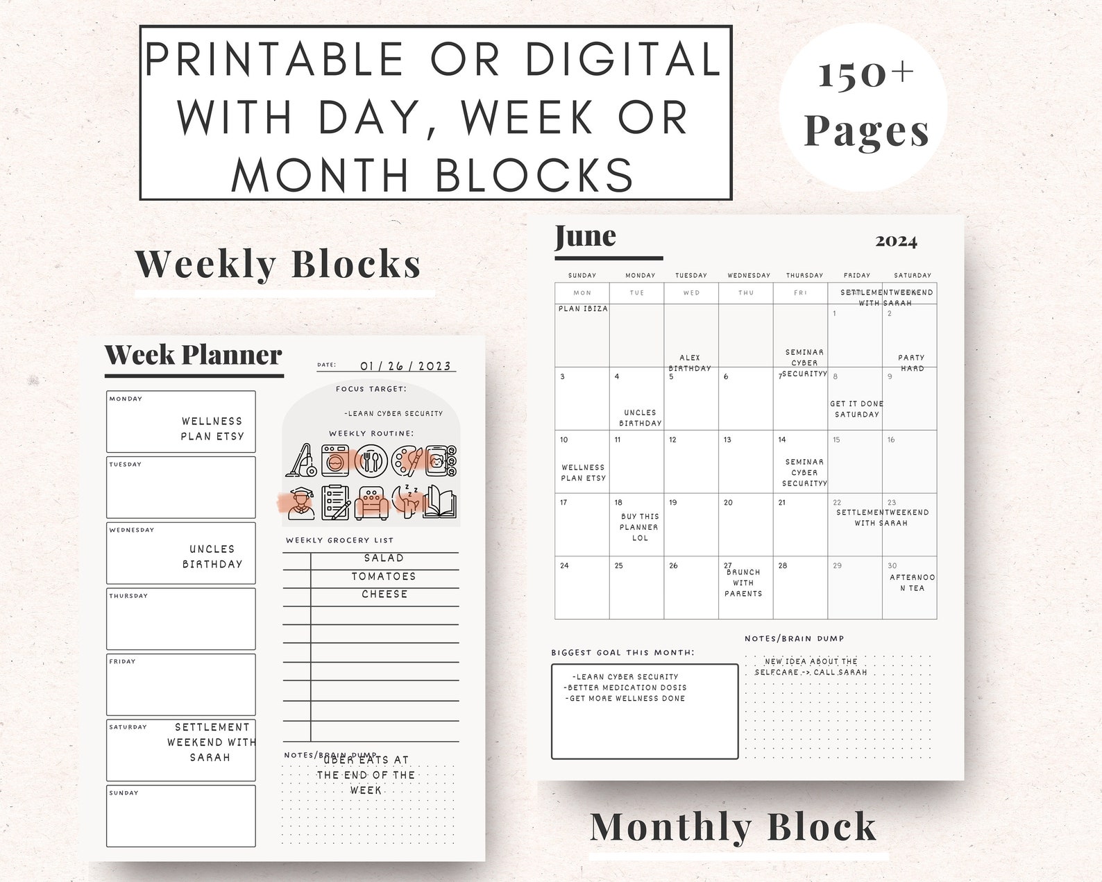 Neurodiverse Planner - Printable Only Version, Classic ADHD Journal for ...