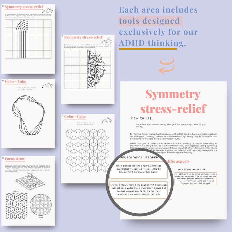 NEURODIVERGENT BLOCK Planner - Printable and Digital ADHD Journal for ...