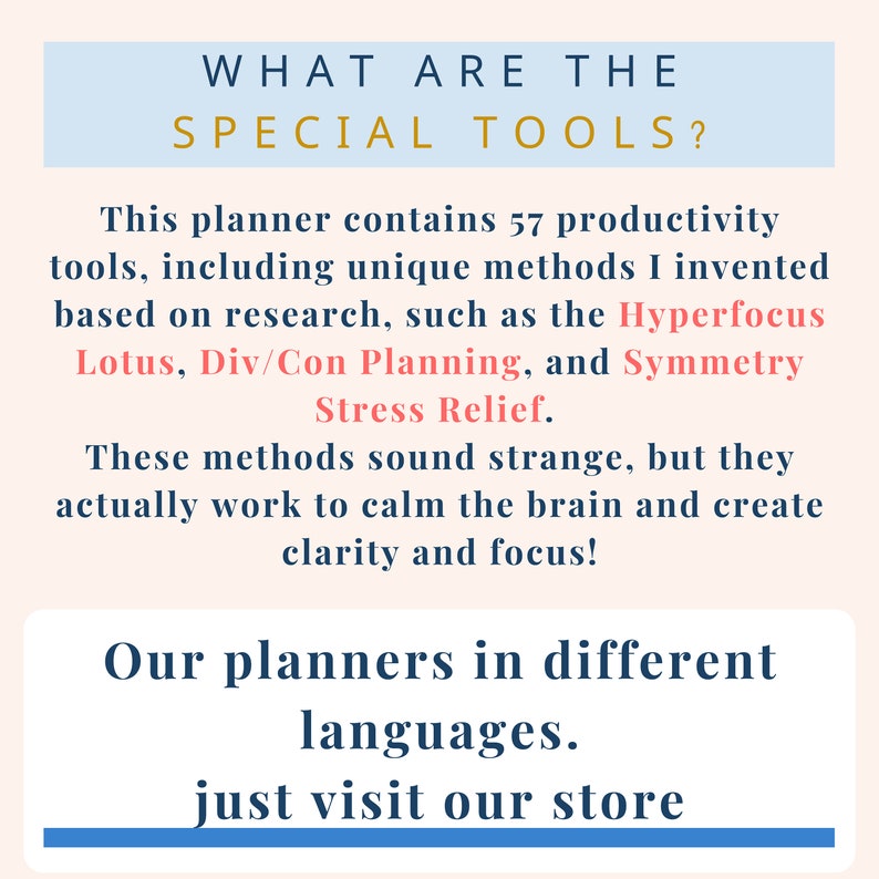 NEURODIVERGENT BLOCK Planner Printable and Digital ADHD - Etsy