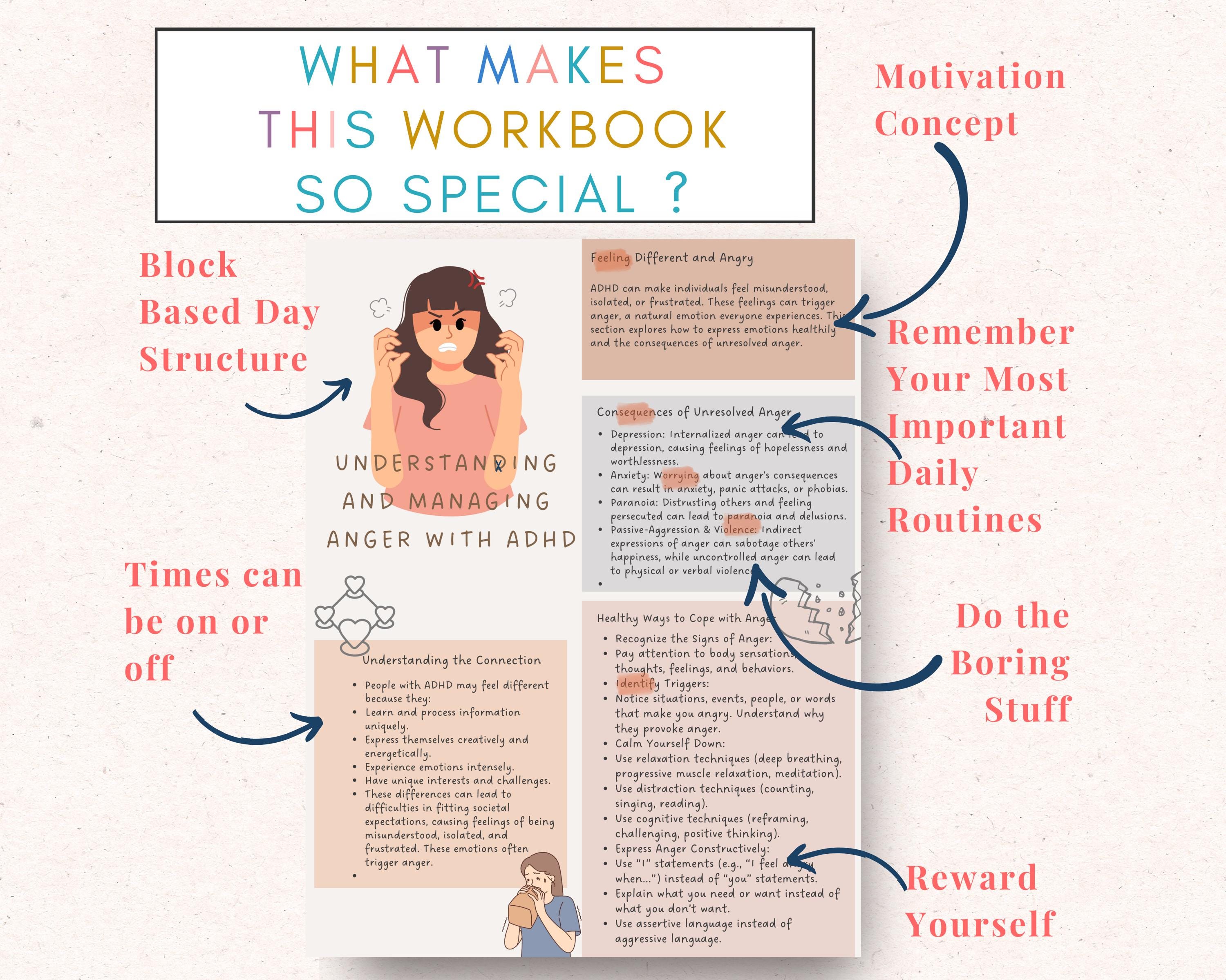 Tree of Growth Workbook - A Personalized ADHD Journal for Emotional ...