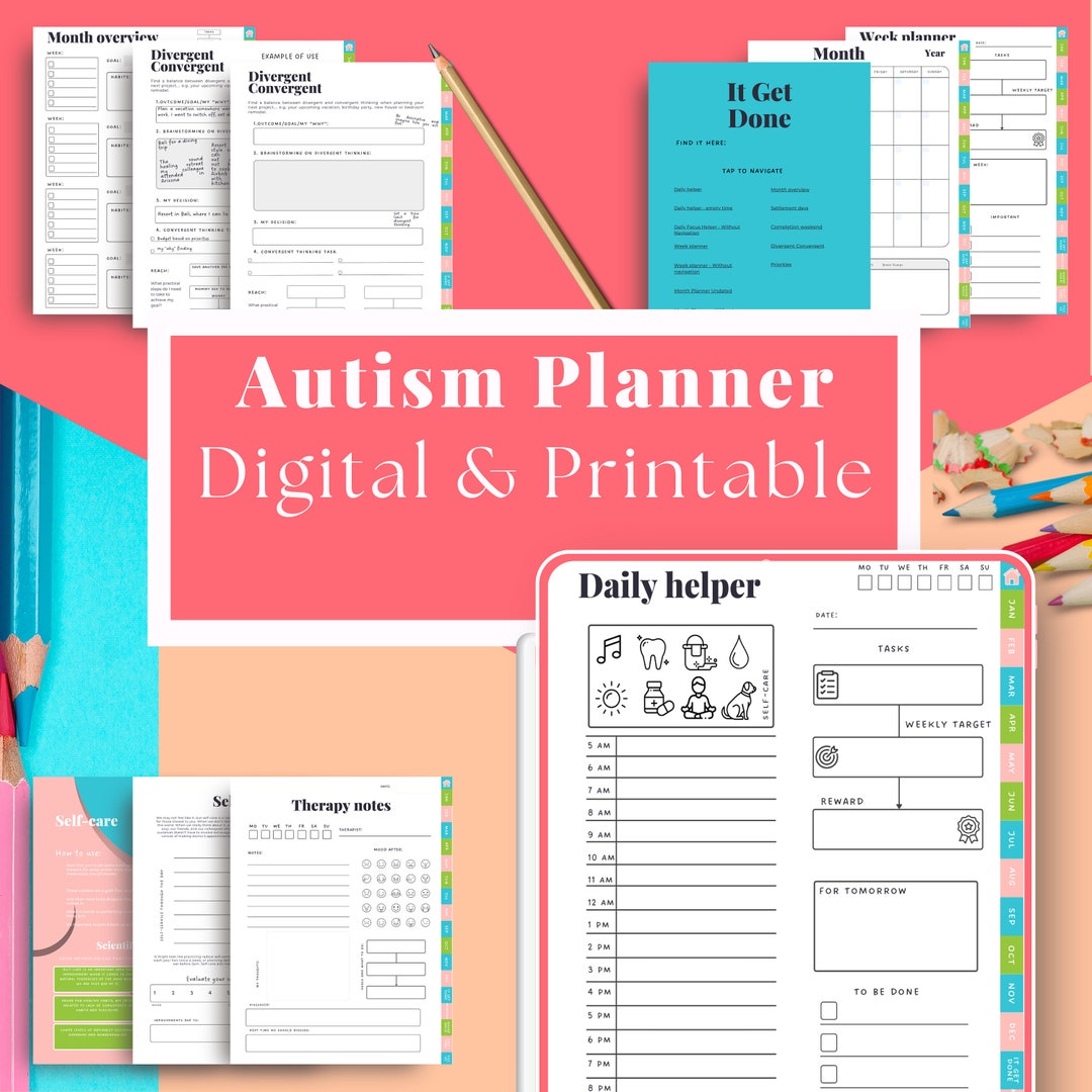 Autism Digital Planner, Autism Workbook, Autism Worksheets, Autism ...