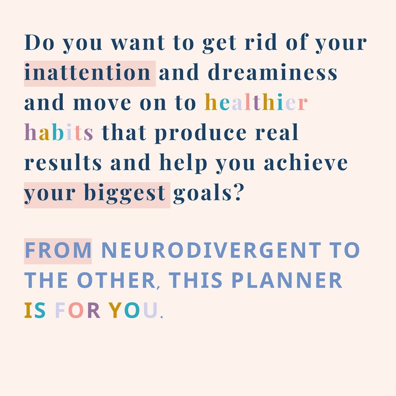 NEURODIVERGENT BLOCK Planner - Printable and Digital ADHD Journal for ...