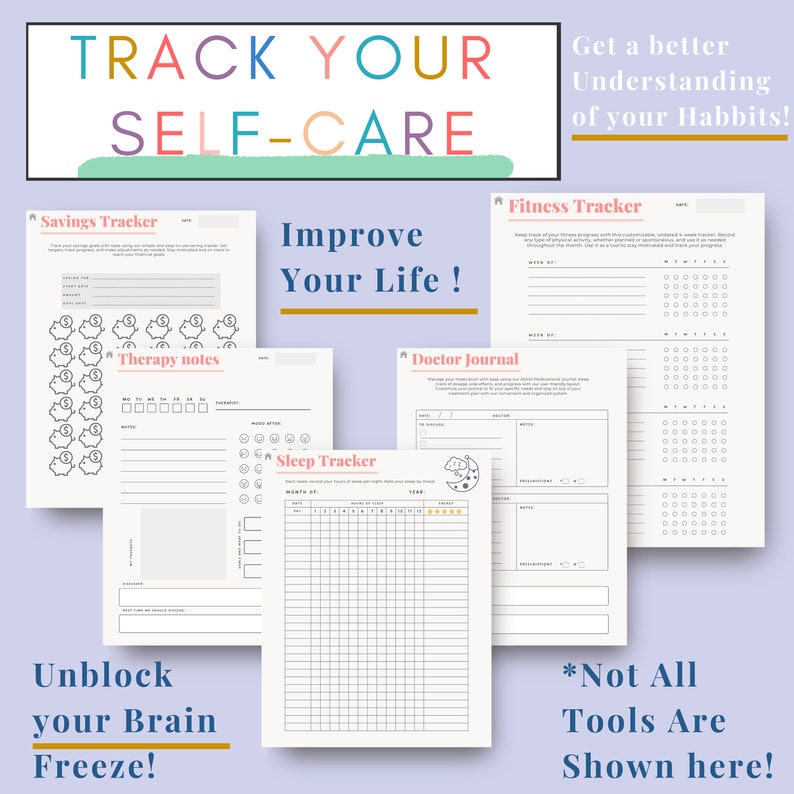 NEURODIVERGENT BLOCK Planner - Printable and Digital ADHD Journal for ...