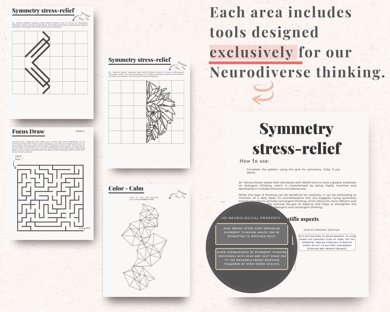 Neurodiverse Planner Printable Only Version, Classic ADHD Journal for ...