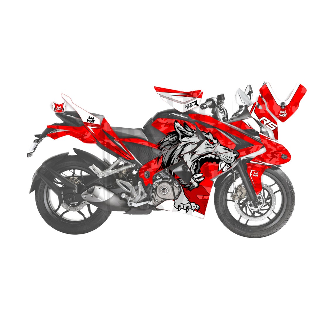 Bajaj Pulsar RS200 Bad Wolf Theme Graphic Kit Decal Wrap Set - Etsy