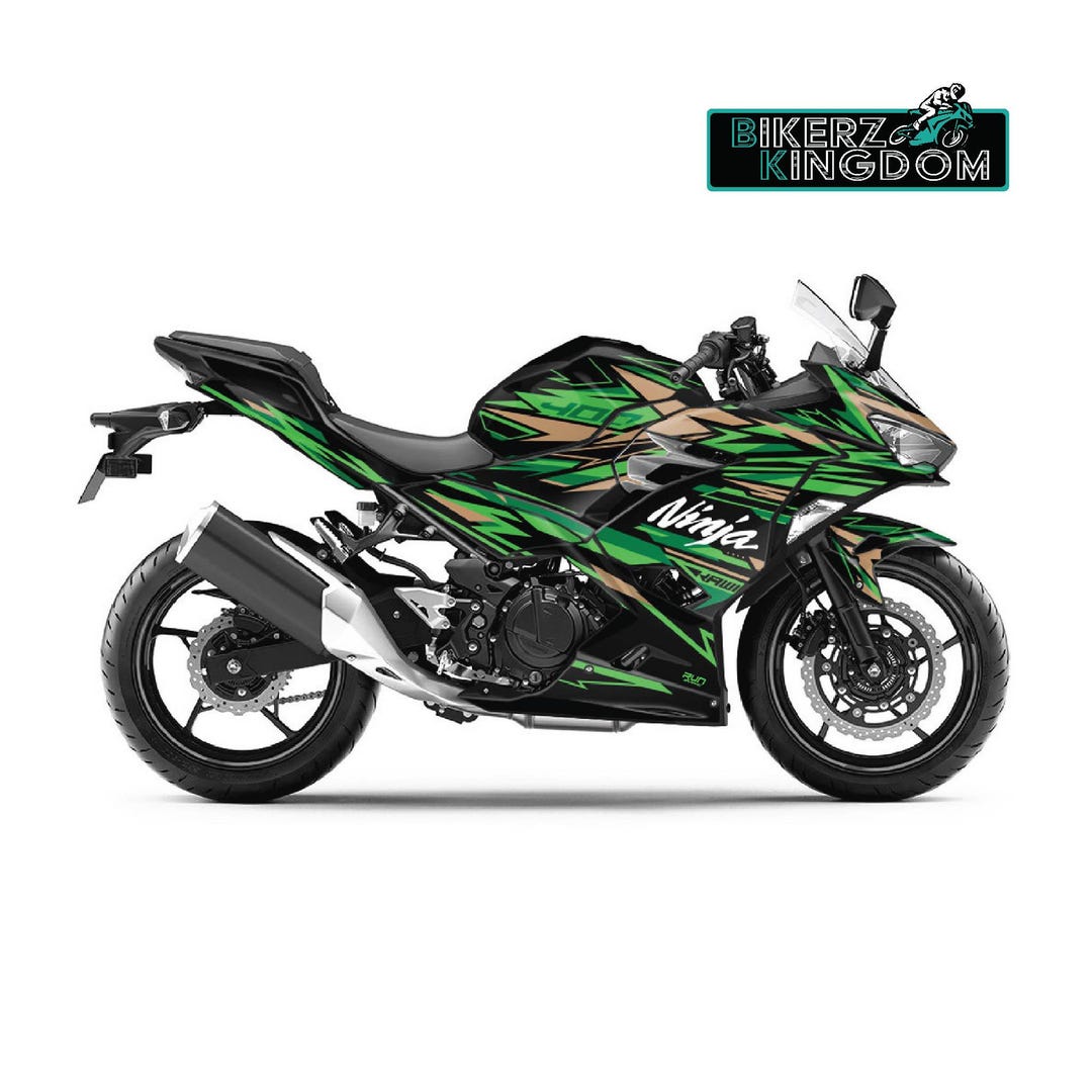 Kawasaki Ninja 400 2018-2024 Funky Zigzag Shapes Theme Graphic Decal ...
