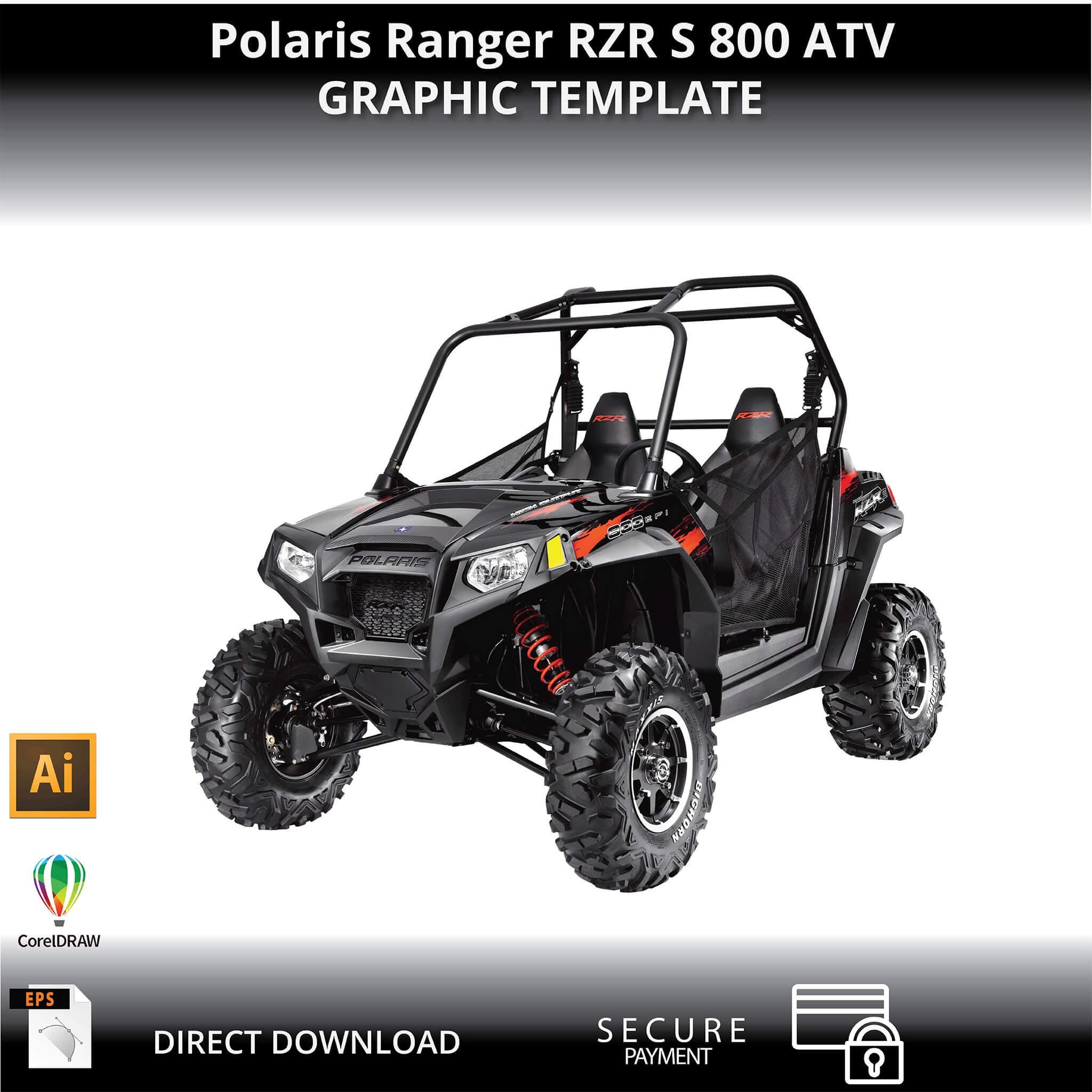 Polaris Ranger RZR S 800 ATV 1:1 Vector Graphic Template - Etsy