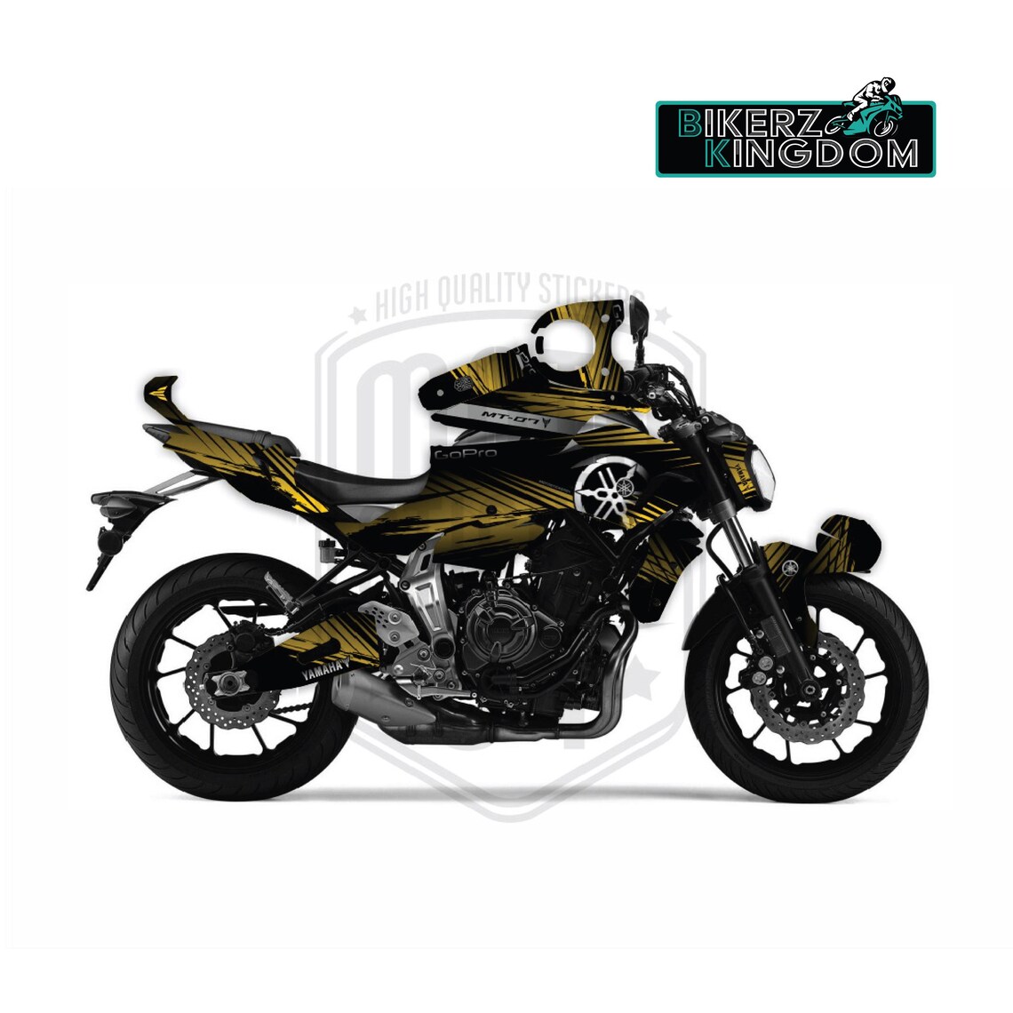 Yamaha MT07 Graphic Kit: MGD4 Race Design, 2014-2024 Decal Sticker Set ...