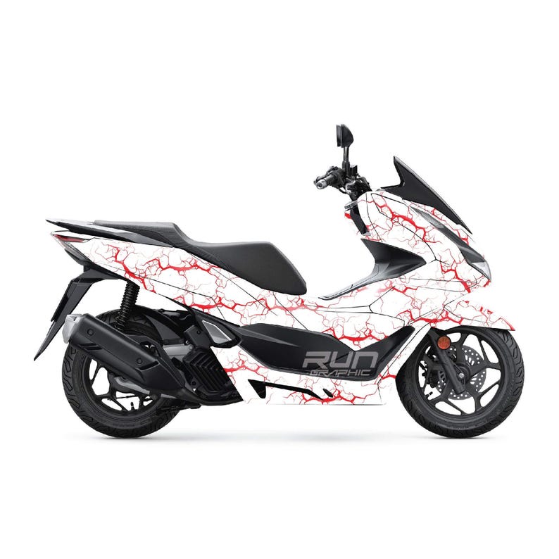 Honda PCX 125 White Lightning Decal Kit: Custom Graphics - Etsy