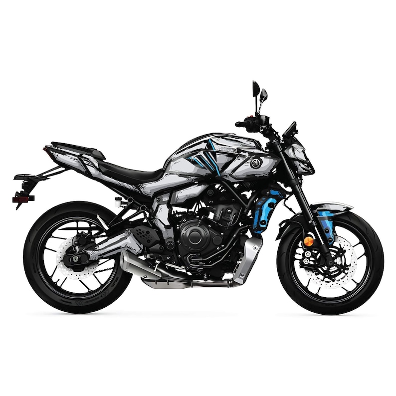 Yamaha MT07 2025 Graphics Kit: Cartoon Motorcycle Decal Set - Etsy