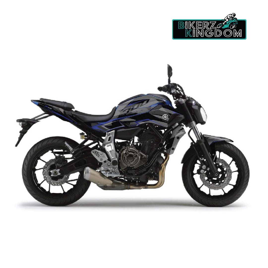 Yamaha MT07 Grey and Midnight Blue Graphic Kit Fits 2014-2024 Models ...