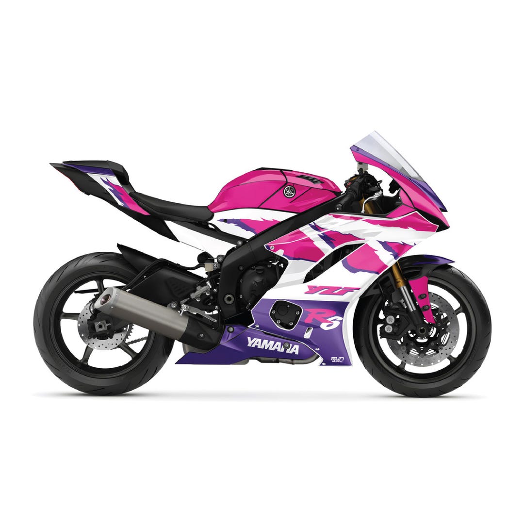 Yamaha YZF R6 Funky Graphic Kit 2017-2024 - Custom High-quality Decals ...