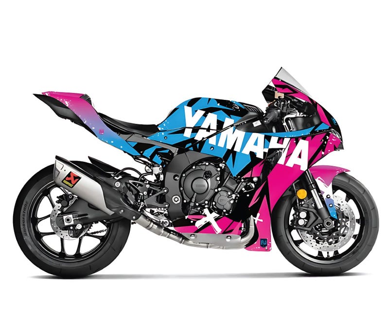 Yamaha YZF R1 Graphic Kit: Blue Pink Decals (2020-2024) - Etsy UK