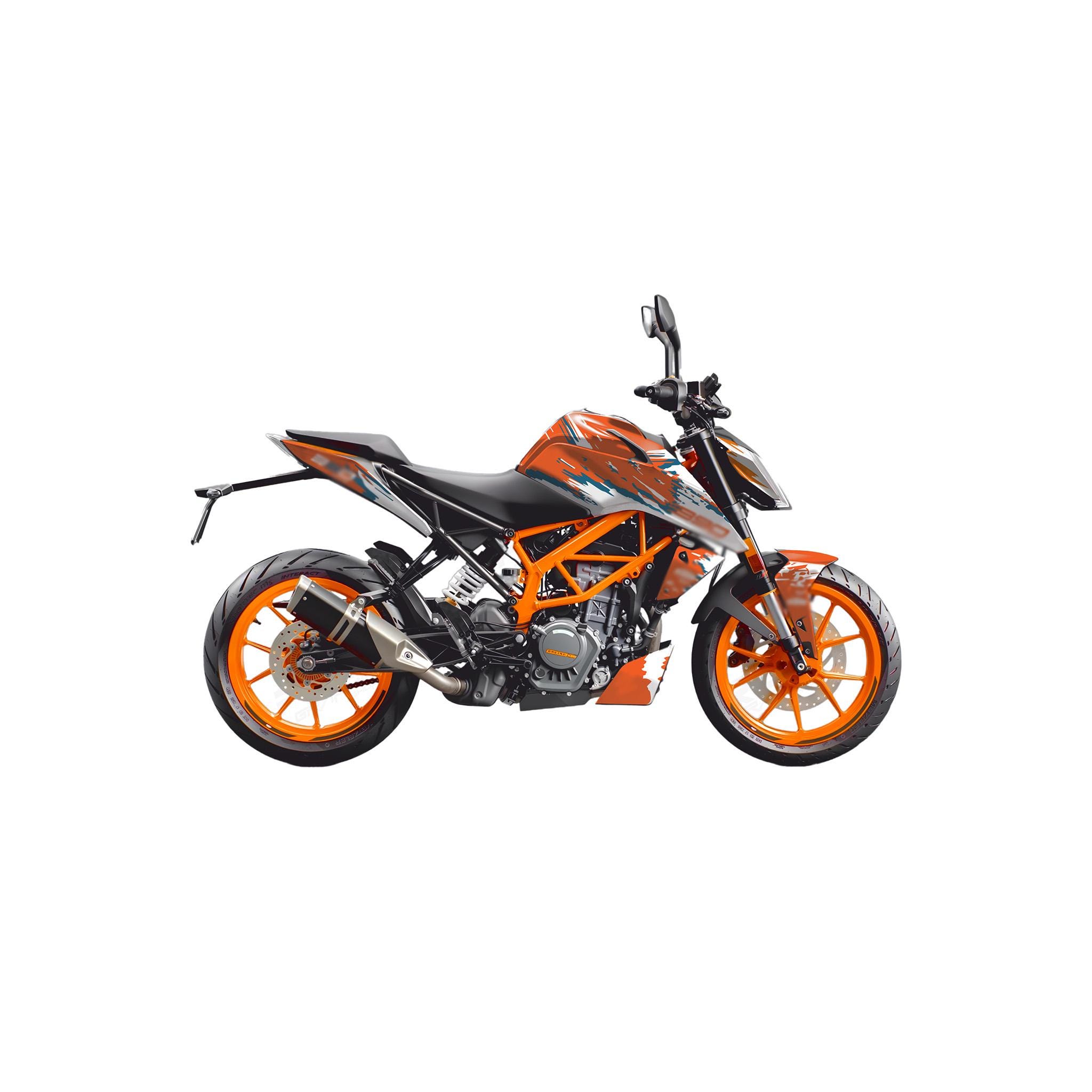 KTM Duke 390 Graphic Decal Set: Motorcycle Vinyl Wraps, 2024-2025 ...