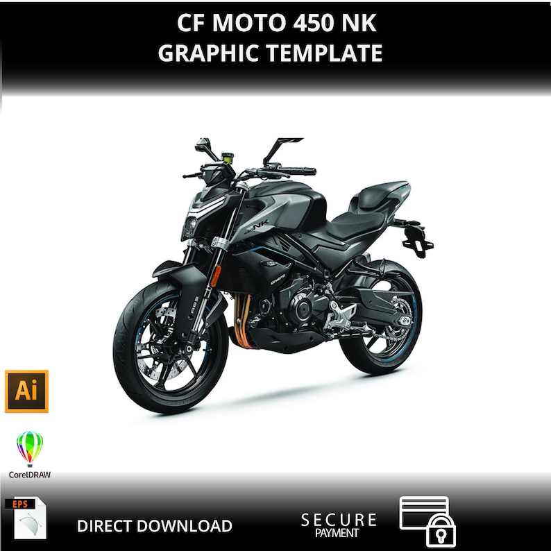 CF MOTO 450 NK Motorcycle 1:1 Vector Graphic Template - Etsy