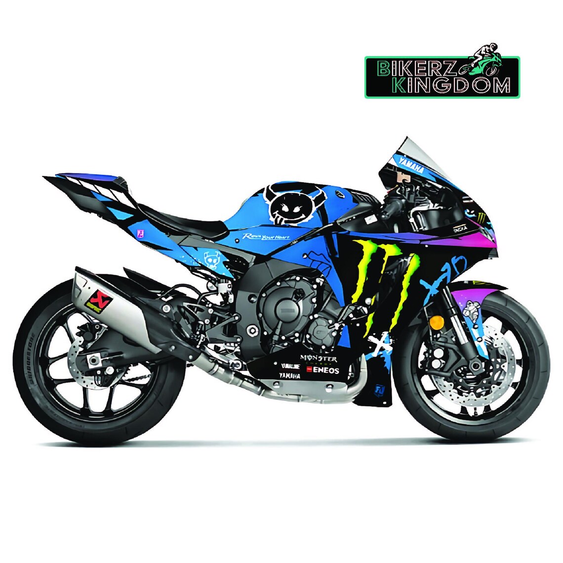 Custom Yamaha YZF R1 Monster Energy Graphic Kit 2020-2024 Graphic Kit ...