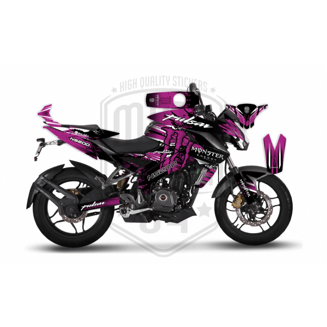 Bajaj Pulsar NS200 Monster Energy Look Graphic Kit Decal Wrap Set - Etsy