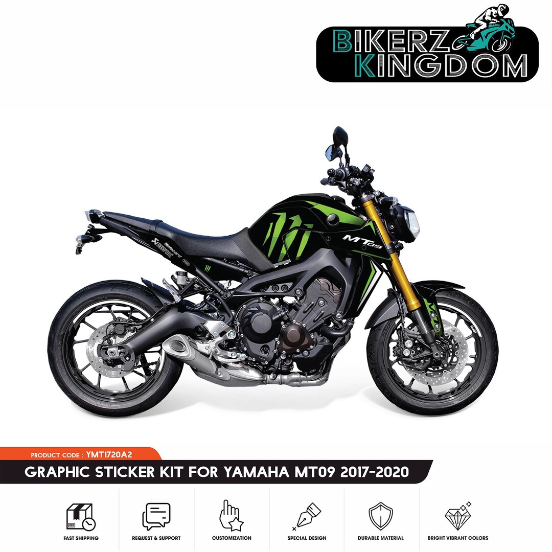 Yamaha MT09 Graphic Kit 2017-2020: UV Fade Resistant Decal Wrap - Etsy