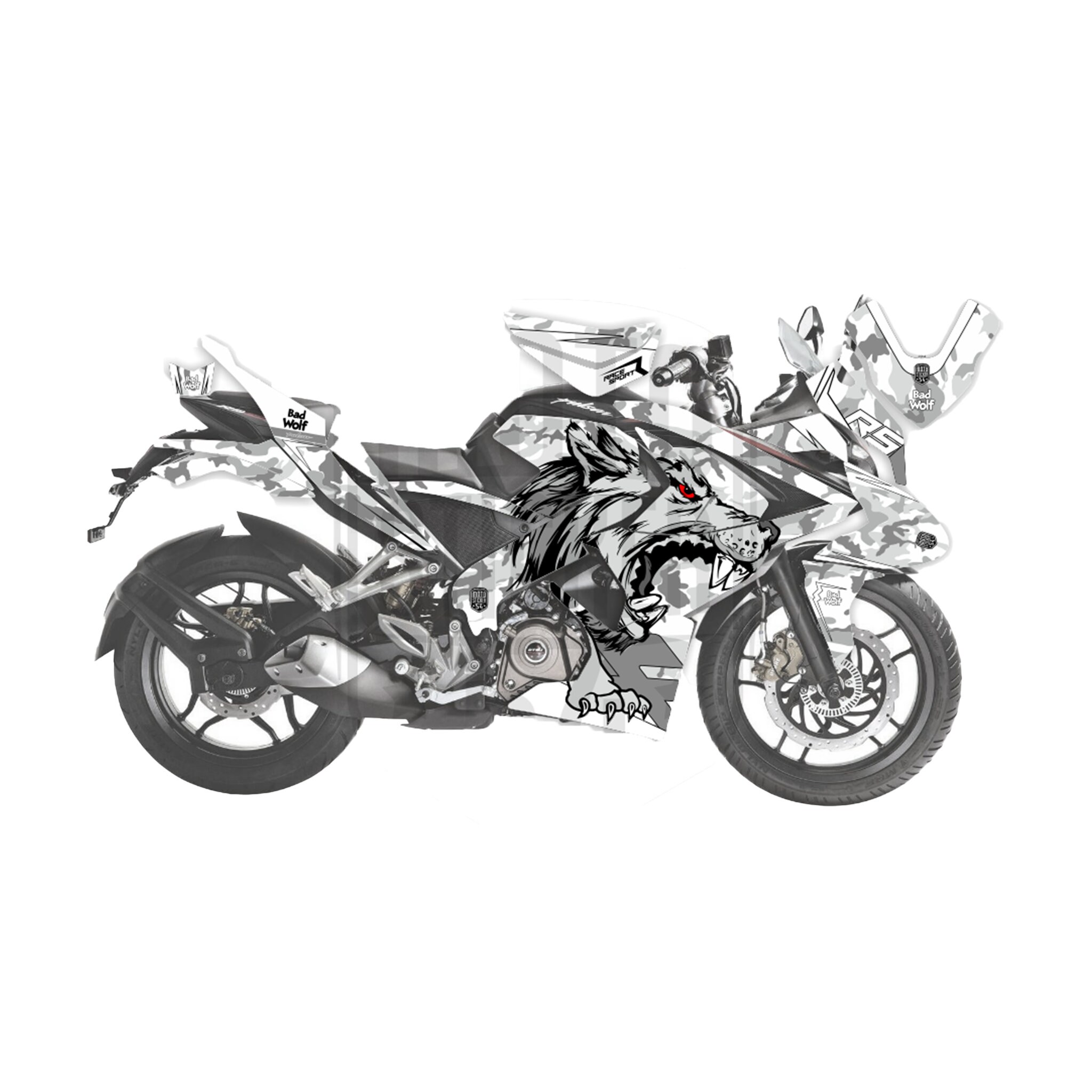 Bajaj Pulsar RS200 Bad Wolf Theme Graphic Kit Decal Wrap Set - Etsy