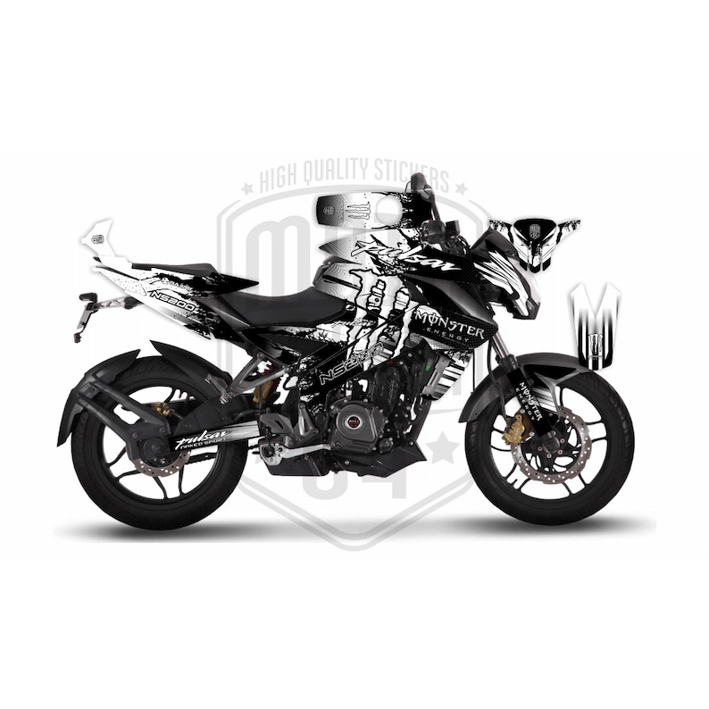 Bajaj NS 200 Motorcycle Graphic Kit, Durable & Eye-catching Decals ...