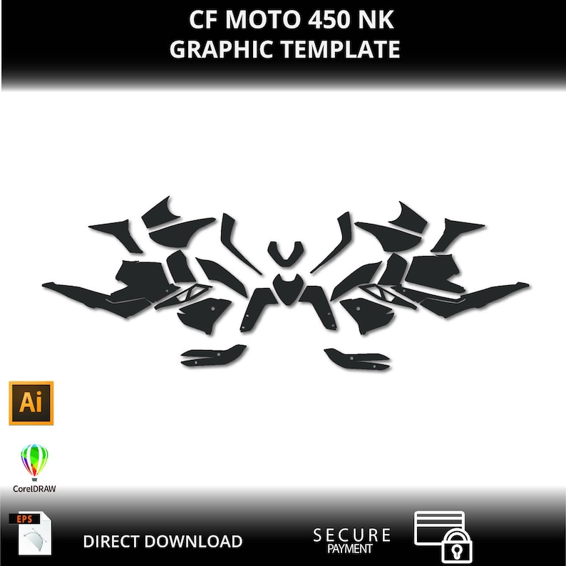 CF MOTO 450 NK Motorcycle 1:1 Vector Graphic Template - Etsy