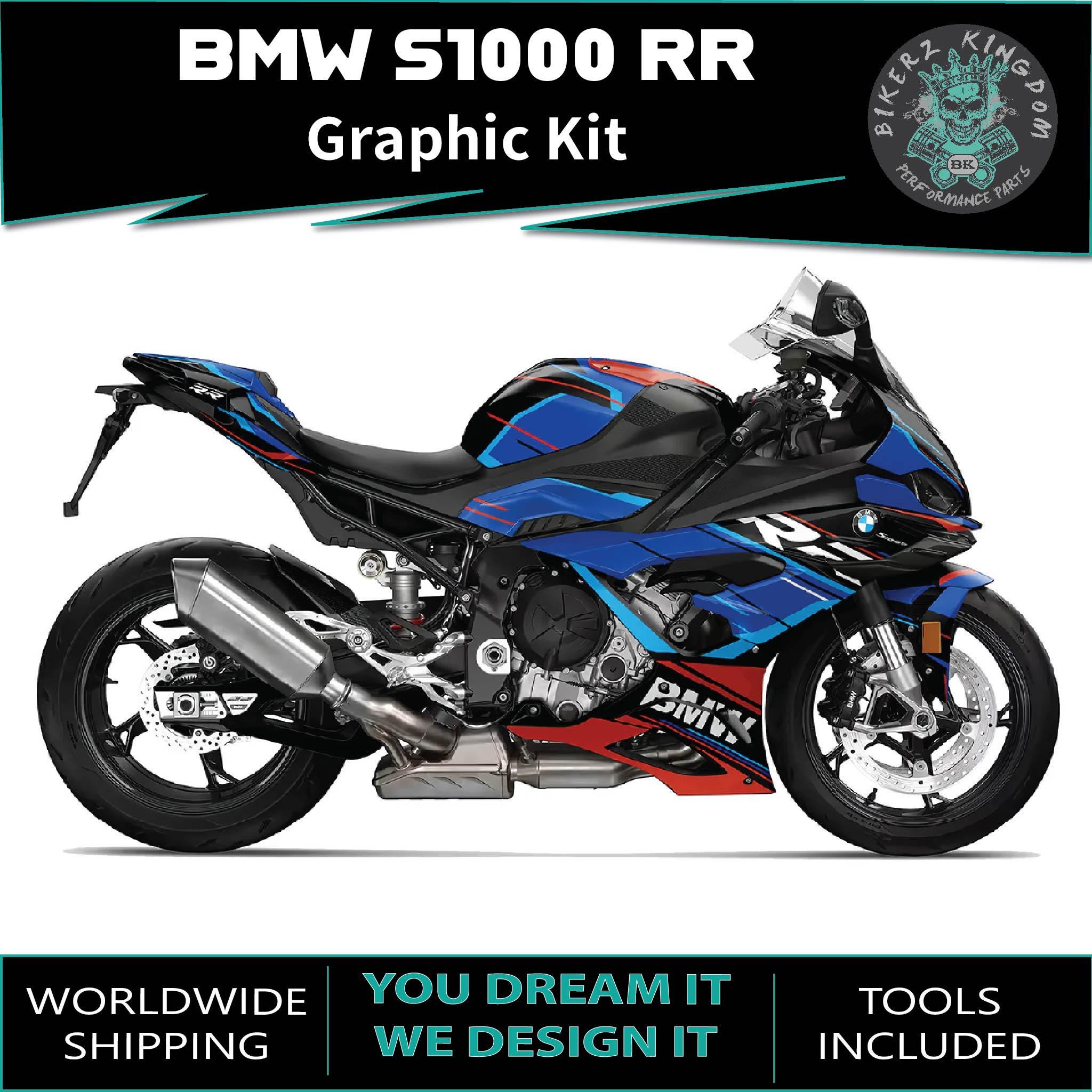 Blue Race Graphics Kit for BMW S1000RR 2023 – 2024 | Full Decal Sticker ...