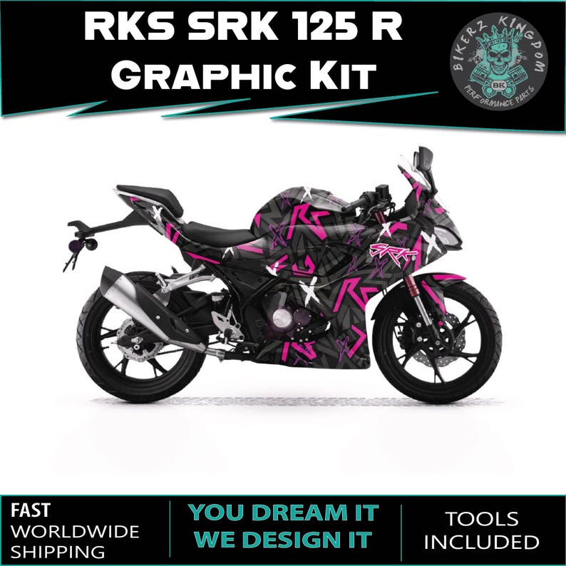 RKS SRK 125 R 2023-2025 | Purple X Design | Motorcycle Stickers ...