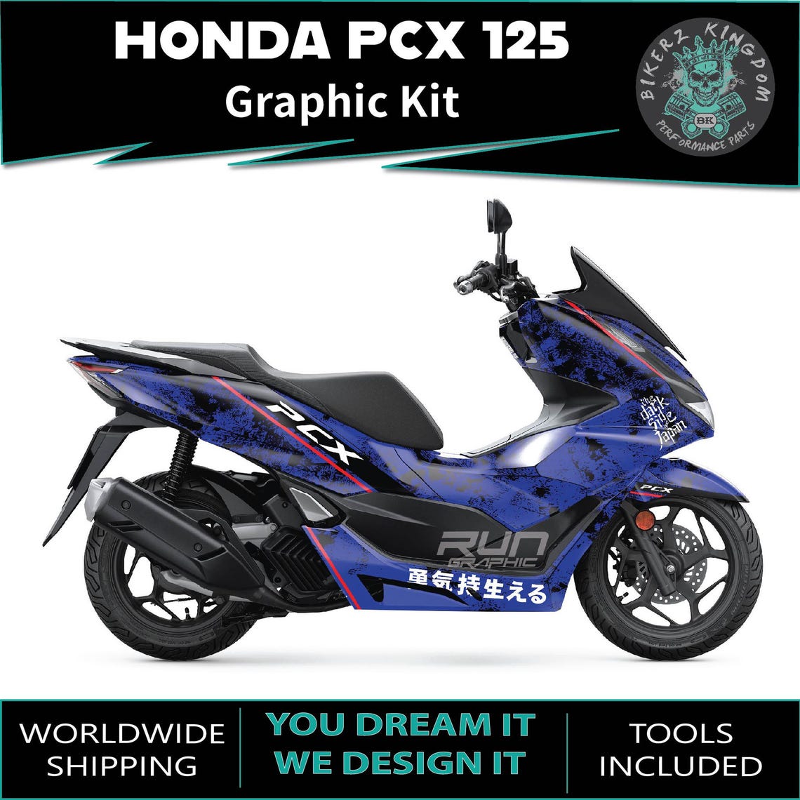 Honda PCX 125 Decal Sticker Kit: Dark Side Japan Theme - Etsy