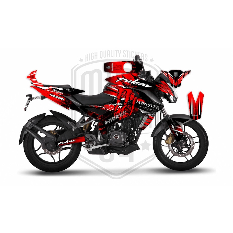 Bajaj Pulsar NS200 Monster Energy Look Graphic Kit Decal Wrap Set - Etsy