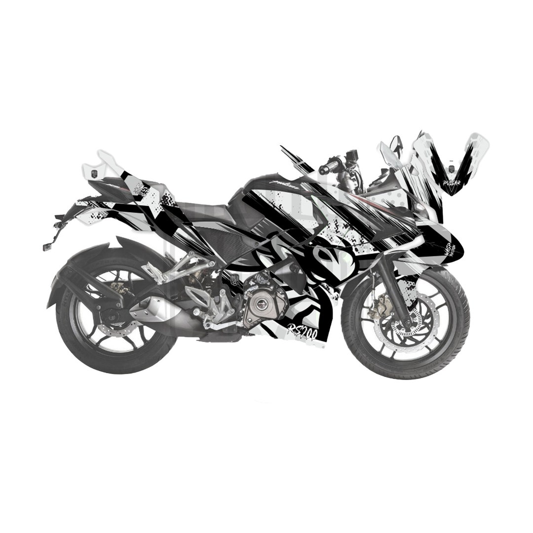 Bajaj Pulsar RS200 Grey Wasp Theme Graphic Kit Decal Wrap Set - Etsy
