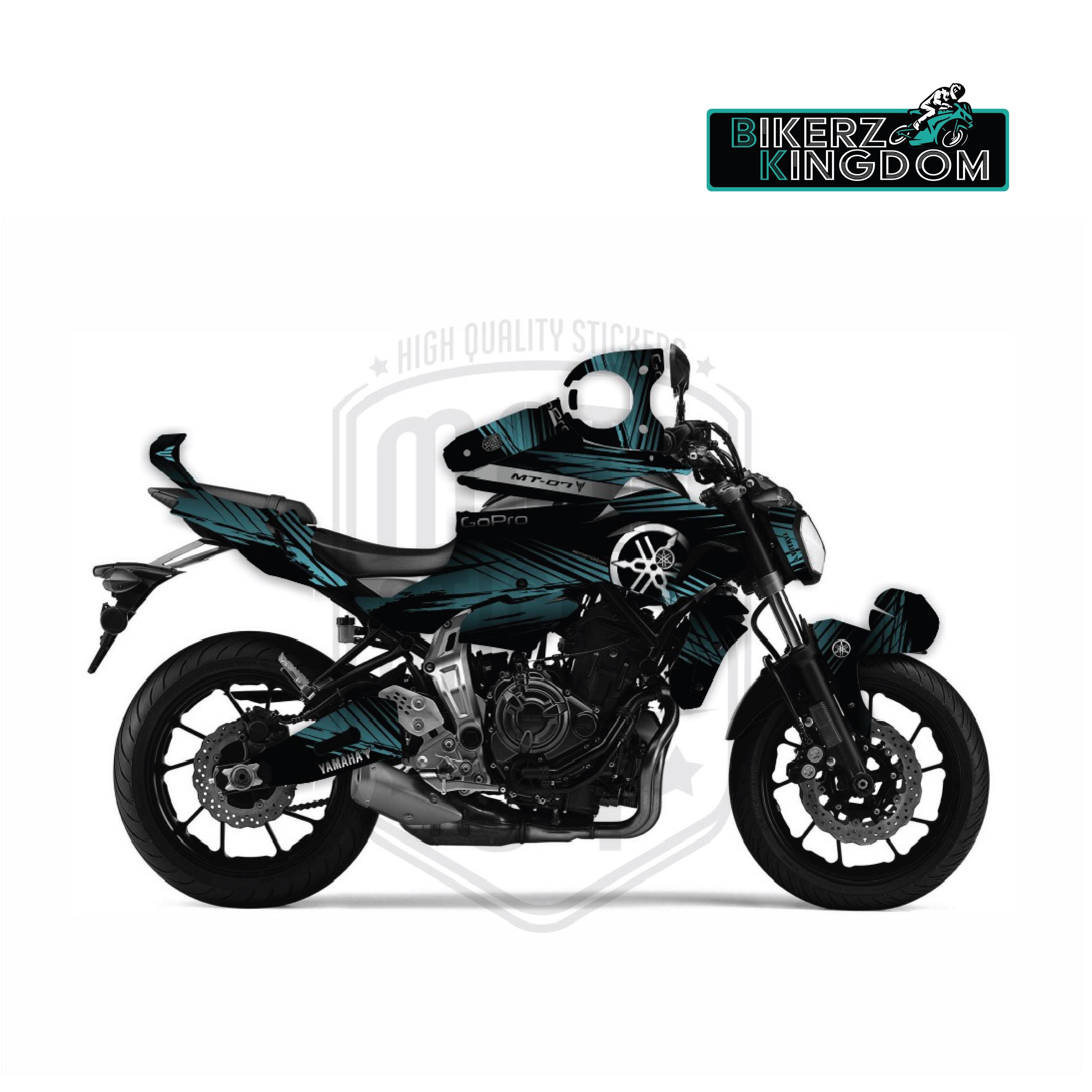 Yamaha MT07 Graphic Kit: MGD4 Race Design, 2014-2024 Decal Sticker Set ...