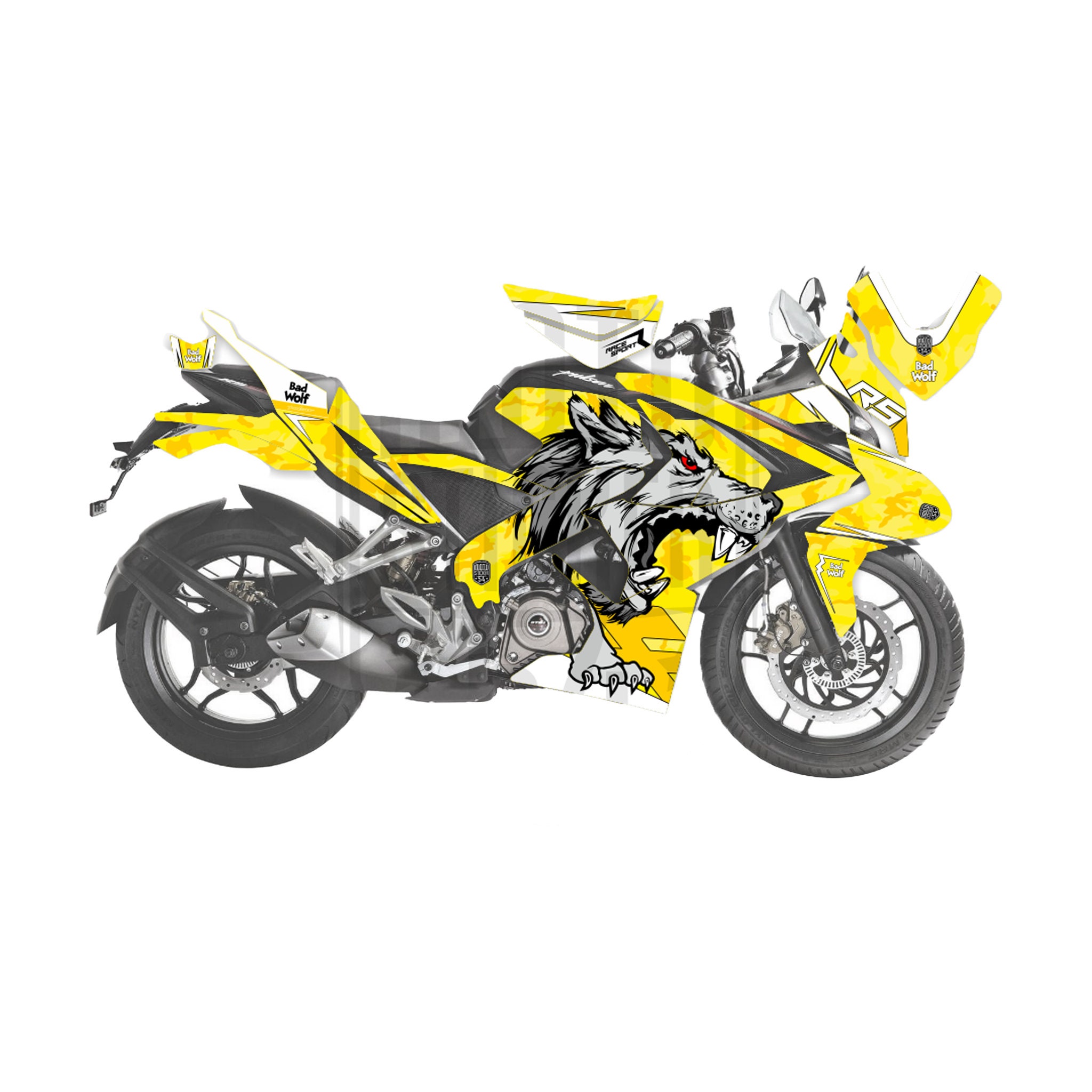 Bajaj Pulsar RS200 Bad Wolf Theme Graphic Kit Decal Wrap Set - Etsy