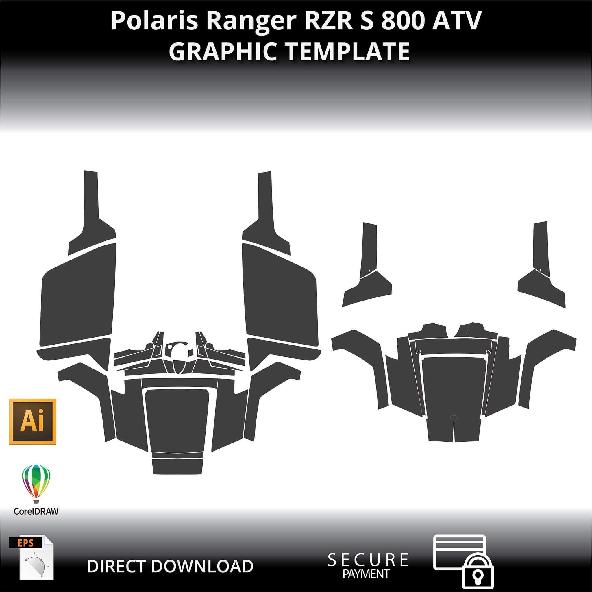 Polaris Ranger RZR S 800 ATV 1:1 Vector Graphic Template - Etsy