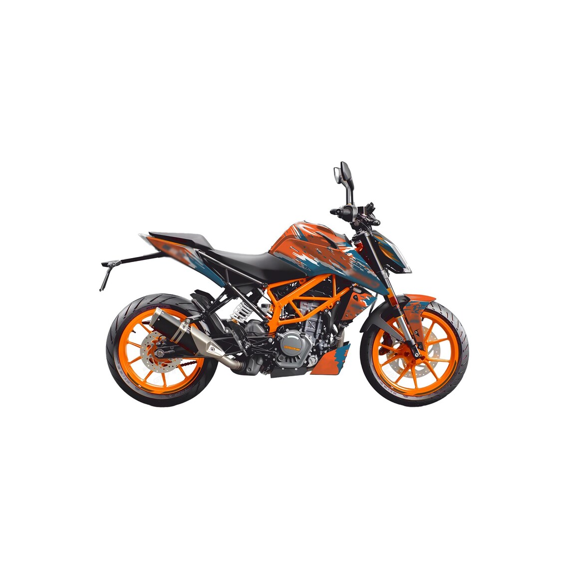 KTM Duke 390 Graphic Decal Set: Motorcycle Vinyl Wraps, 2024-2025 ...