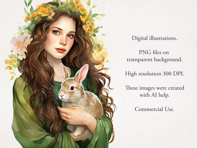 Ostara Wicca Wiccan Celtic Neopagan Watercolor Clipart PNG Bundle. AI ...