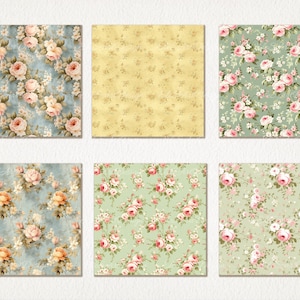 Shabby Chic Seamless Pattern Paper Pages. Vintage Fabric. Commercial ...