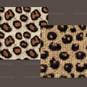 Leopard Knitted Seamless Pattern Texture Digital Craft Paper Pages ...