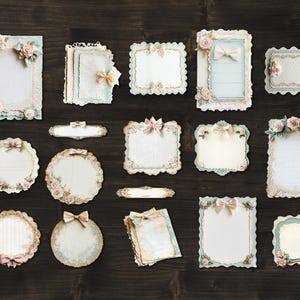 34 PNG Shabby Mix Notes. Vintage Victorian Empty Blank Notes Tags Pages ...