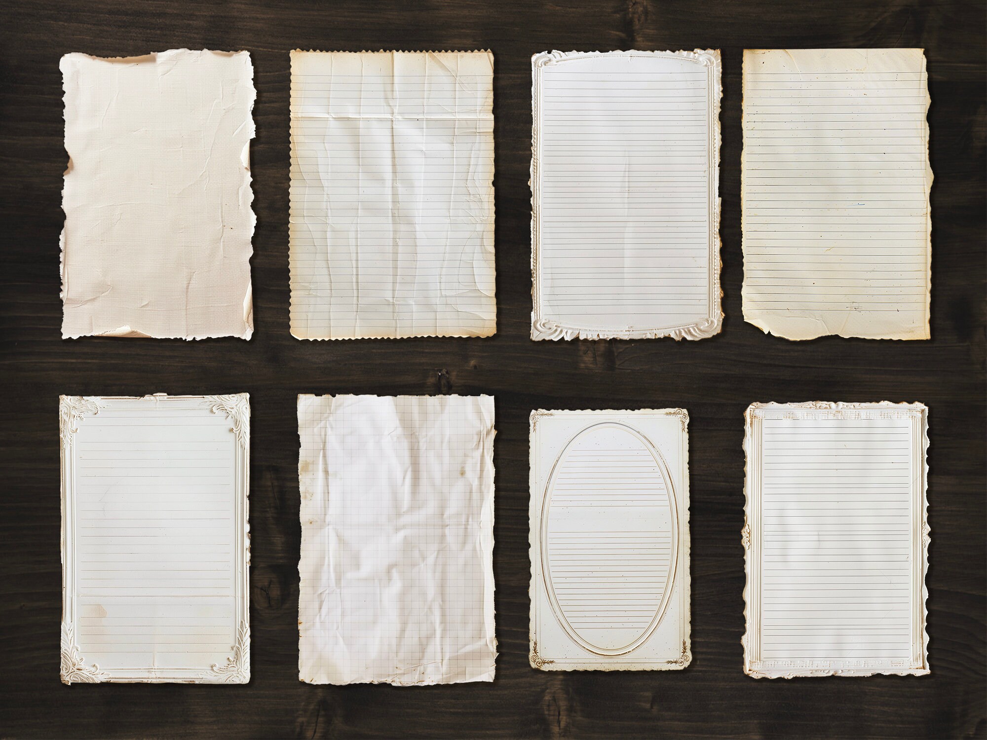 18 PNG Empty Sheets of Paper. Vintage Old Paper Parchment for Junk ...