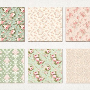 Shabby Chic Seamless Pattern Paper Pages. Vintage Fabric. Commercial ...