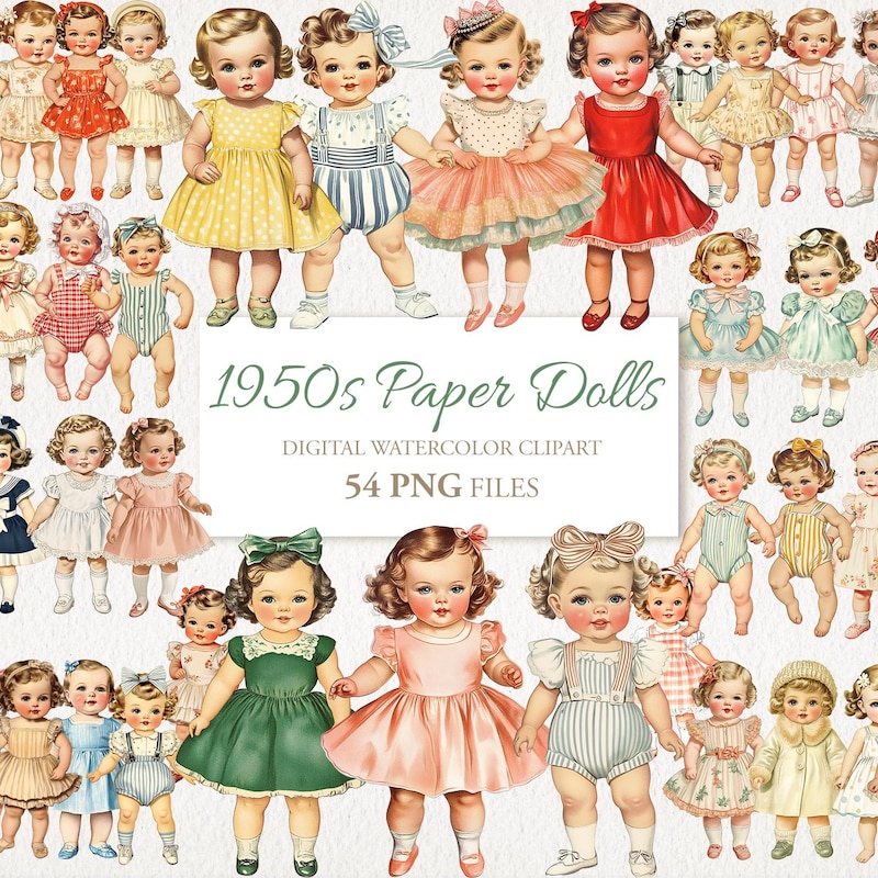 1950s Paper Dolls - Etsy