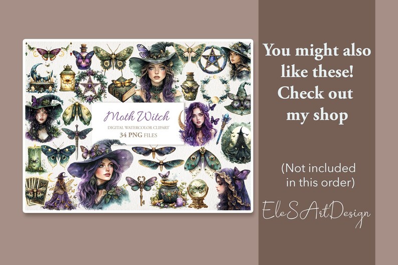 Moth Seamless Pattern. Witchy Digital Craft Paper Bundle. Commercial ...