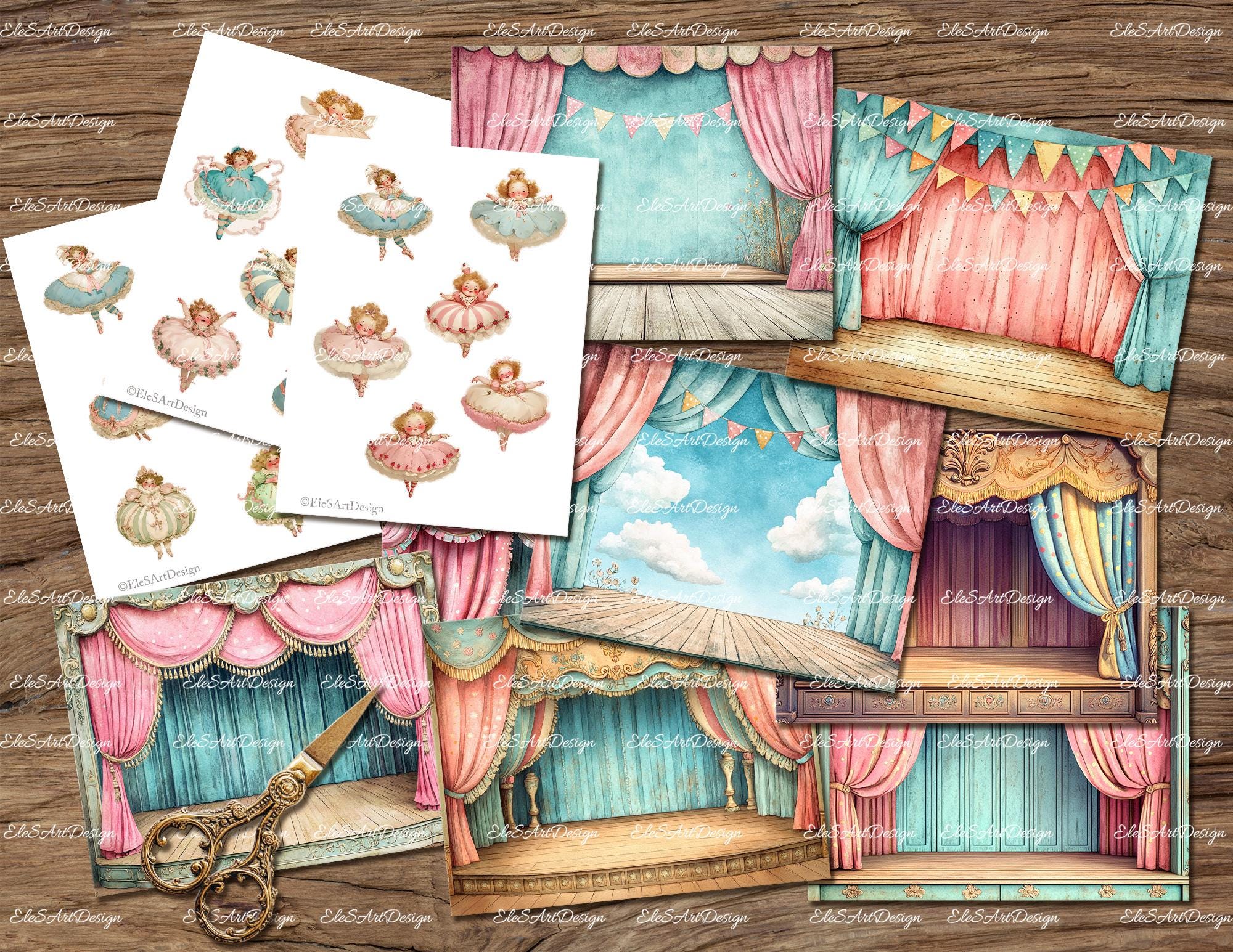 Chubby Ballerina Girls Paper Dolls, Puppet Theatre, Fussy Cuts, Junk ...