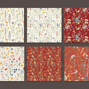 Wildflowers Seamless Pattern. Cottagecore Floral Digital Craft Paper ...