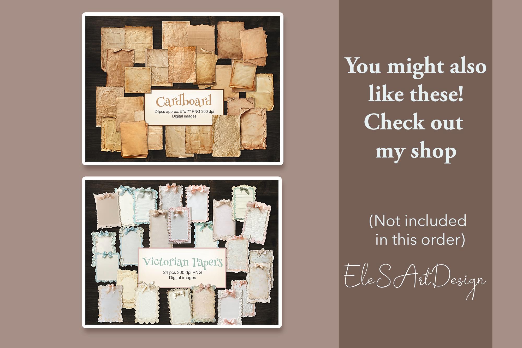 Open Empty Junk Journal Pages. Vintage Blank Papers With Frames Copy ...