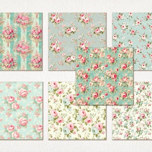 Shabby Chic Seamless Pattern Paper Pages. Vintage Fabric. Commercial ...