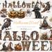 Halloween Word Watercolor Clipart PNG Bundle. Font, Separate Letters ...