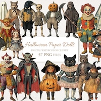 Printable Posable Skeleton Paper Doll: DIY Halloween Party (instant ...